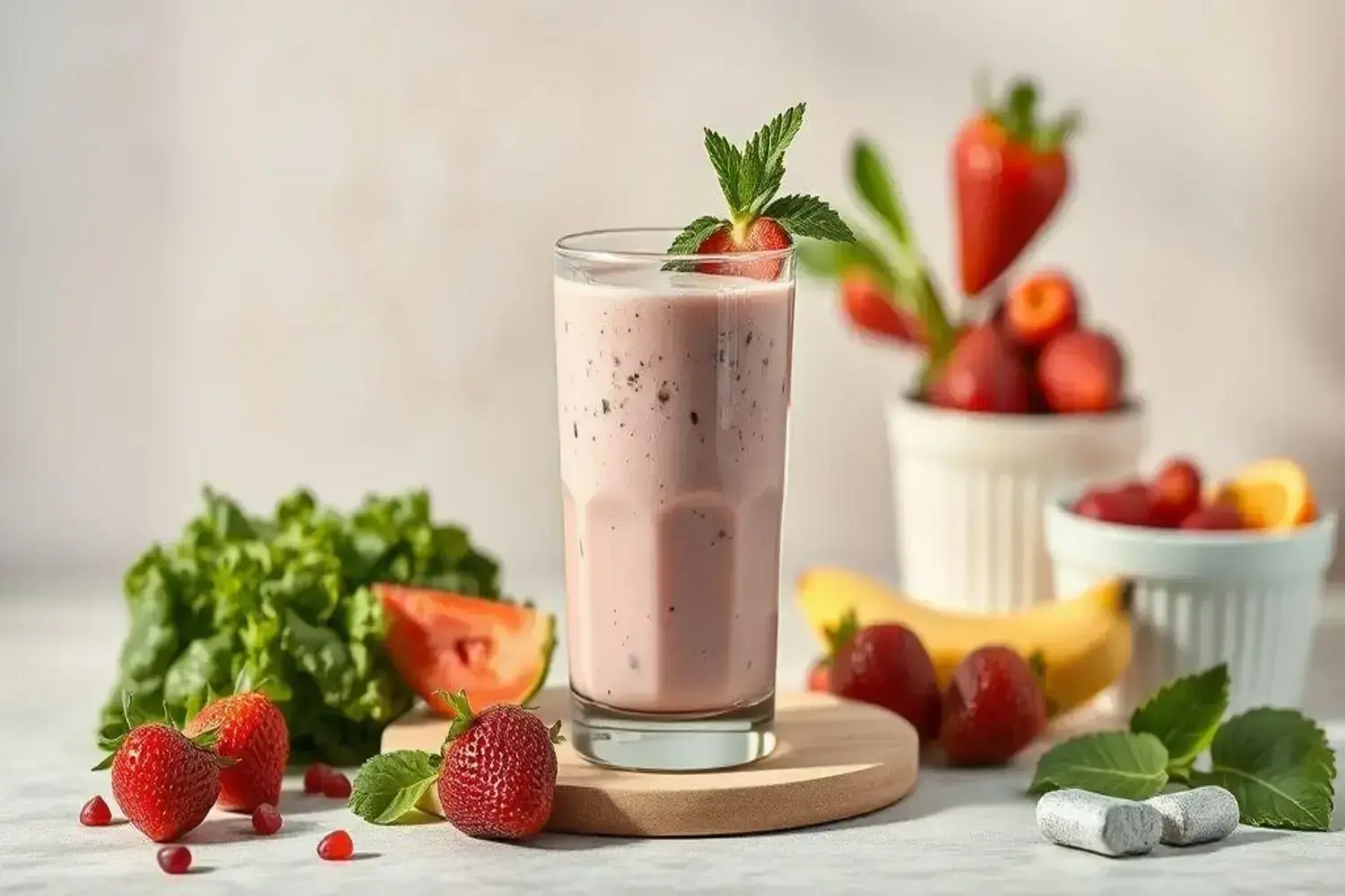 Batido de fresa saludable y casero: versiones sin leche, avena y plátano